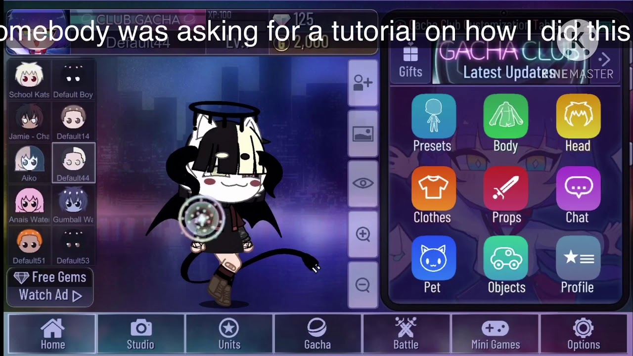 How to do the split hair thing in Gacha club | For Blue Skiez - YouTube