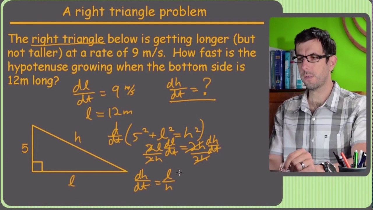 Derivatives 23 Basic Related Rates Problems - YouTube
