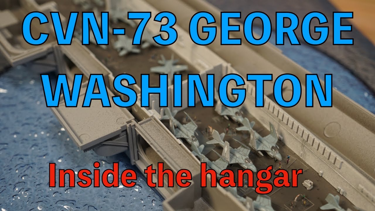 1/700 CVN-73 GEORGE WASHINGTON.Inside the hanger.made by PIT-ROAD.原子力空母 ...