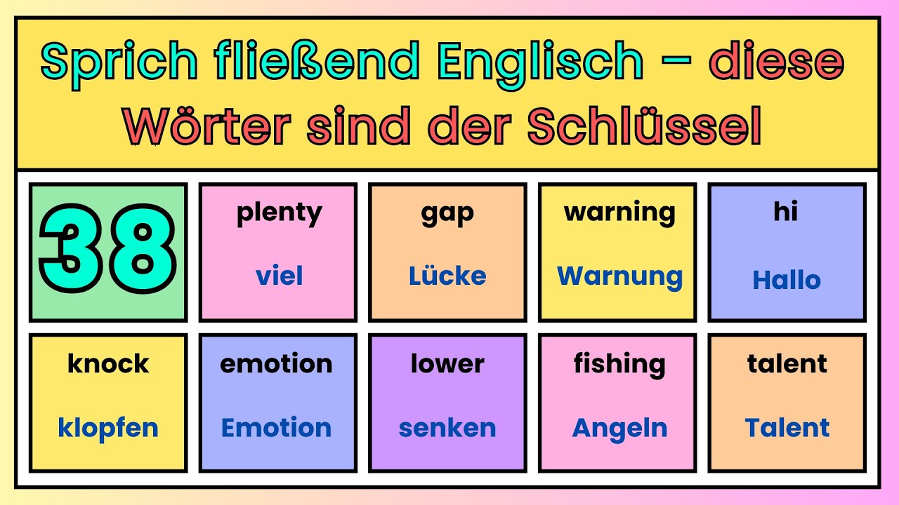 (38) Sprich Englisch fließend – Diese Wörter machen den Unterschied ...