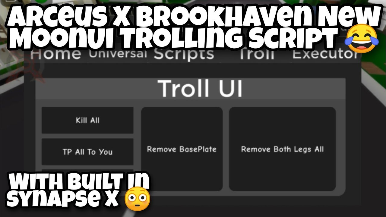 Arceus X Brookhaven New MoonUi Trolling Script 😂 - YouTube