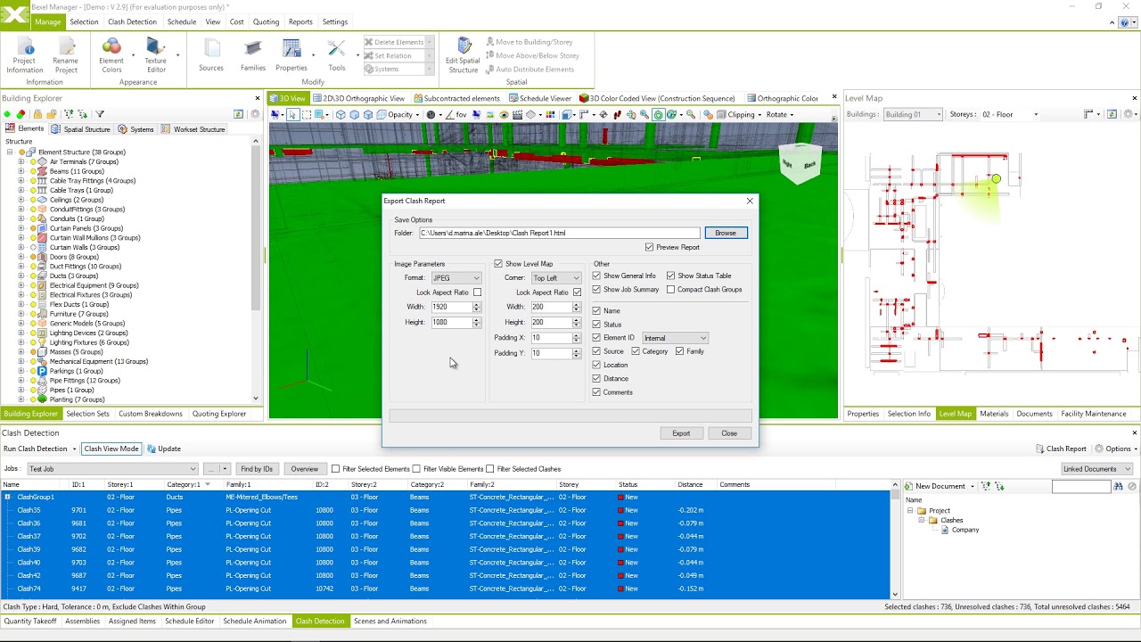 4.9 Export Clash Report - YouTube