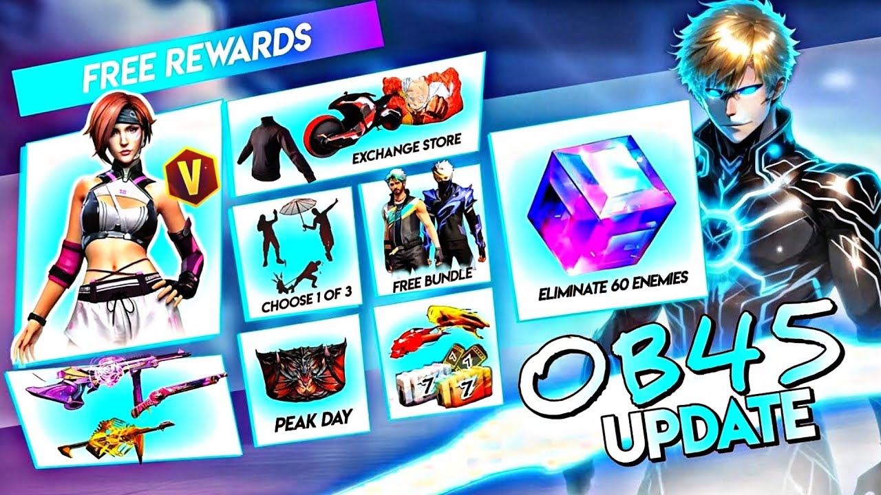 OB45 UPDATE FREE FIRE ll FREE FIRE NEW EVENT ll FREE FIRE OB45 UPDATE ...