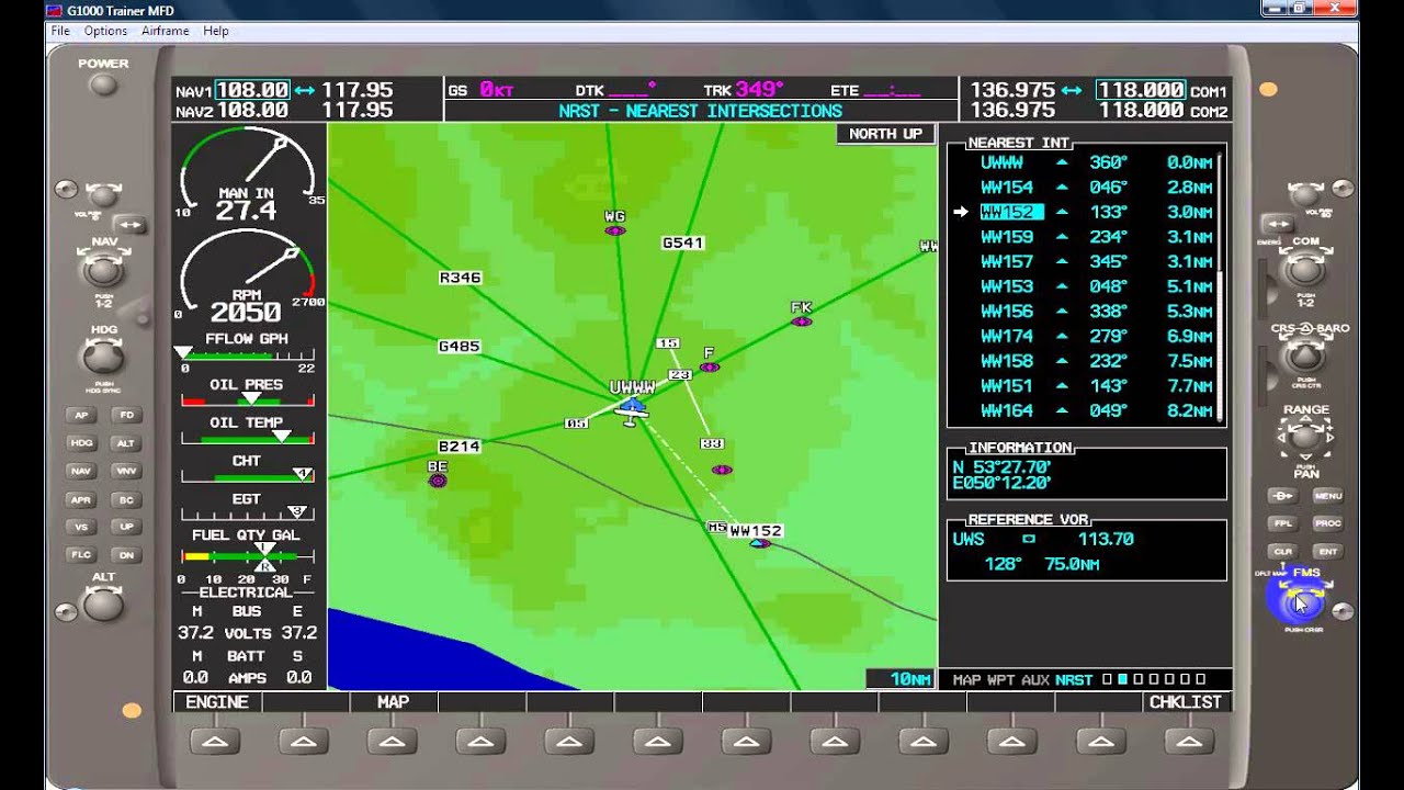 Garmin 1000 MFD Part 4 NRST - YouTube