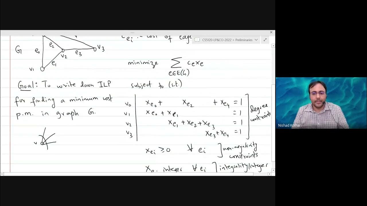 Linear Programming & Combinatorial Optimization (2022) Lecture-3 - YouTube
