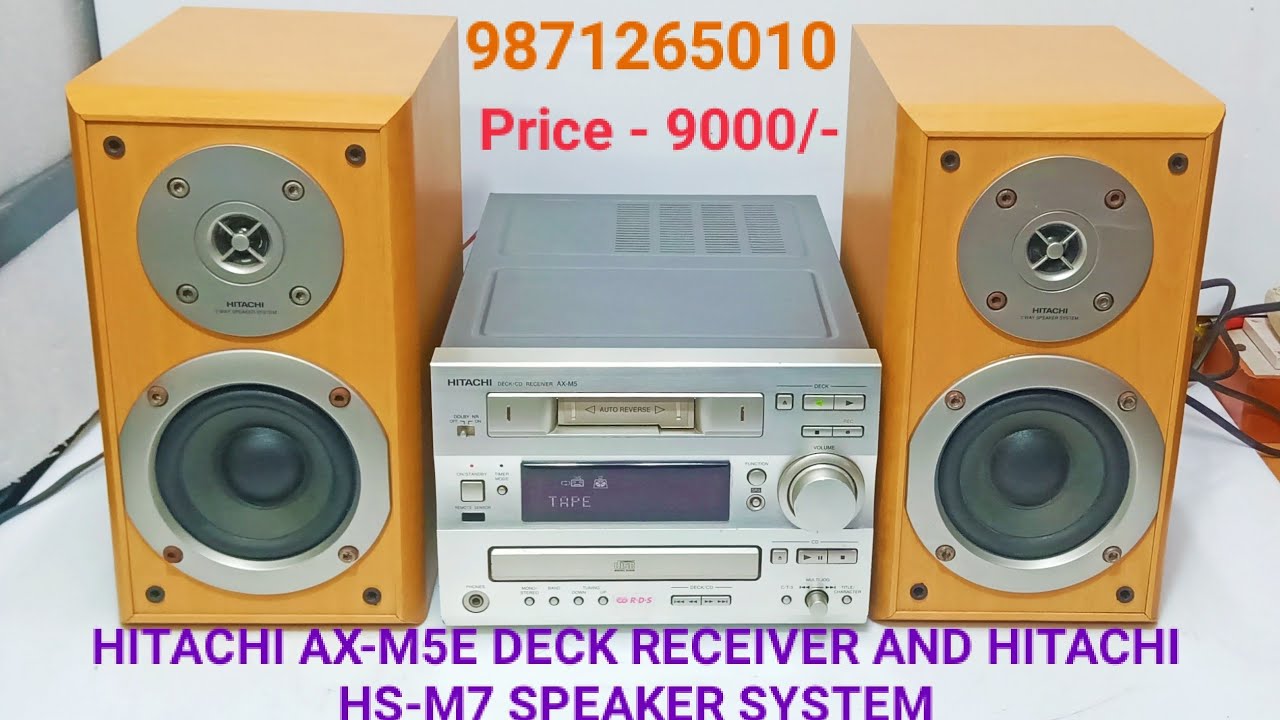 HITACHI AX-M5E DECK RECEIVER AND HITACHI HS-M7 SPEAKER SYSTEM Price ...