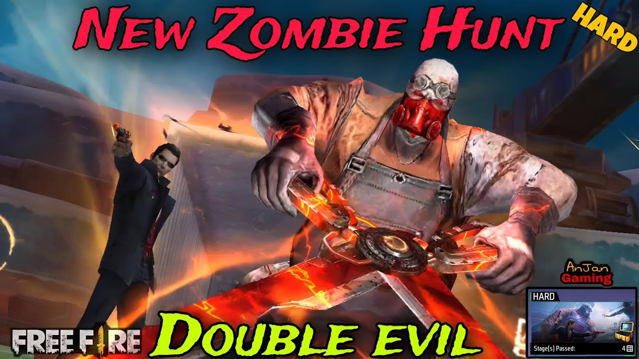 Freefire New Zombie Hunt Double Evil Hard Mode 🔥😎 Defect MR. V & The ...