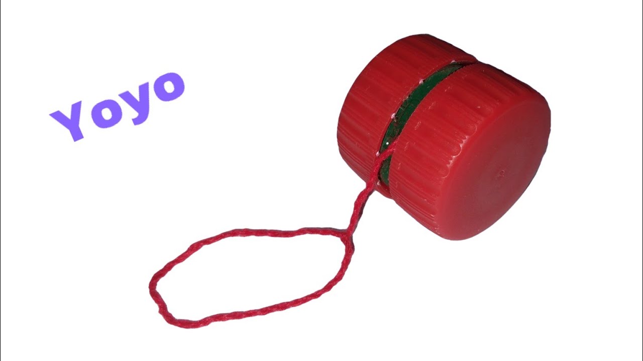 How To Make Yoyo With Plastic Bottle Caps - YouTube