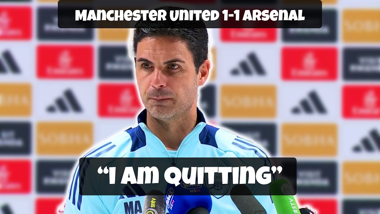 Mikel Arteta ANGRY at Arsenal after they draw 1-1 against Manchester ...
