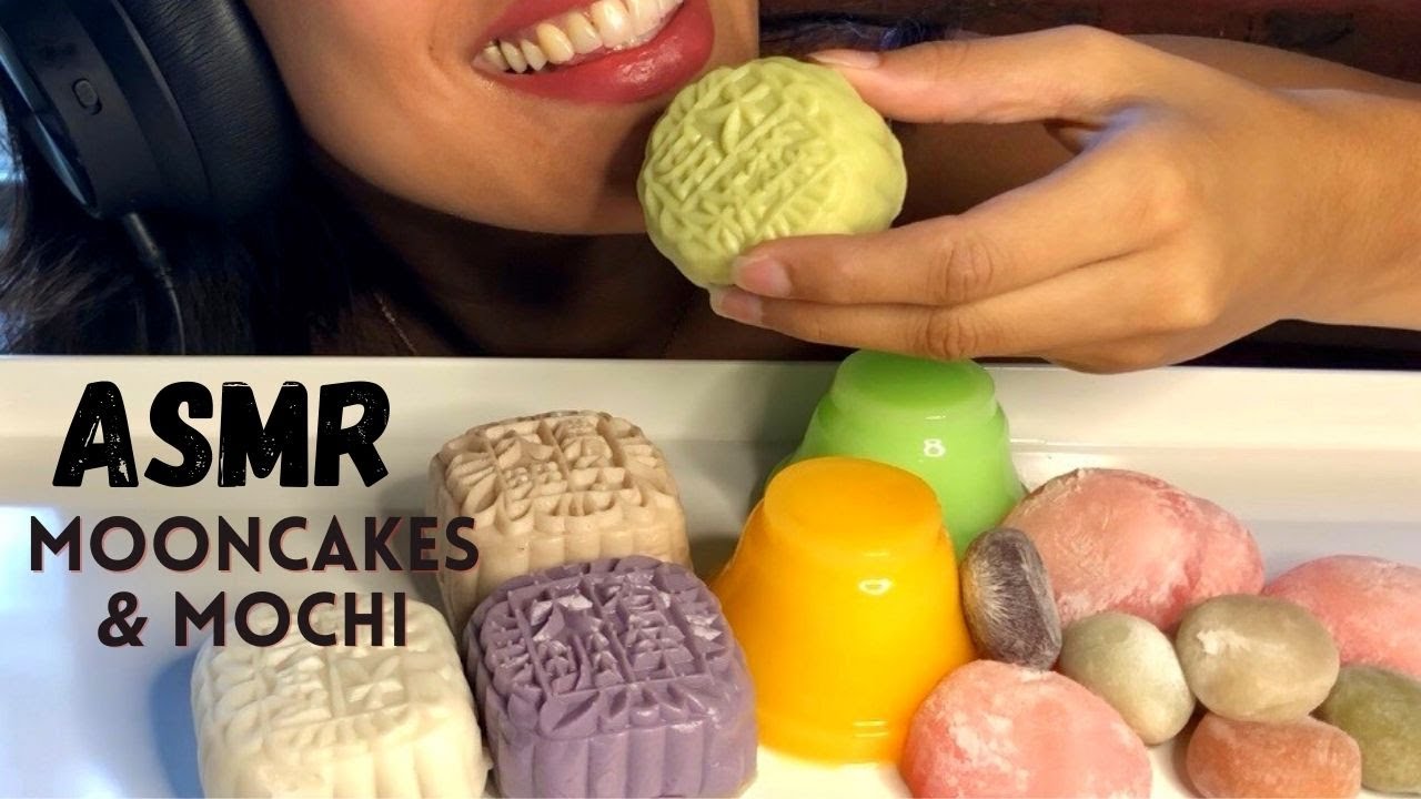 🥮 ASMR Mooncake & Mochi Mukbang (Soft eating sounds, no talking) 🥮 ...