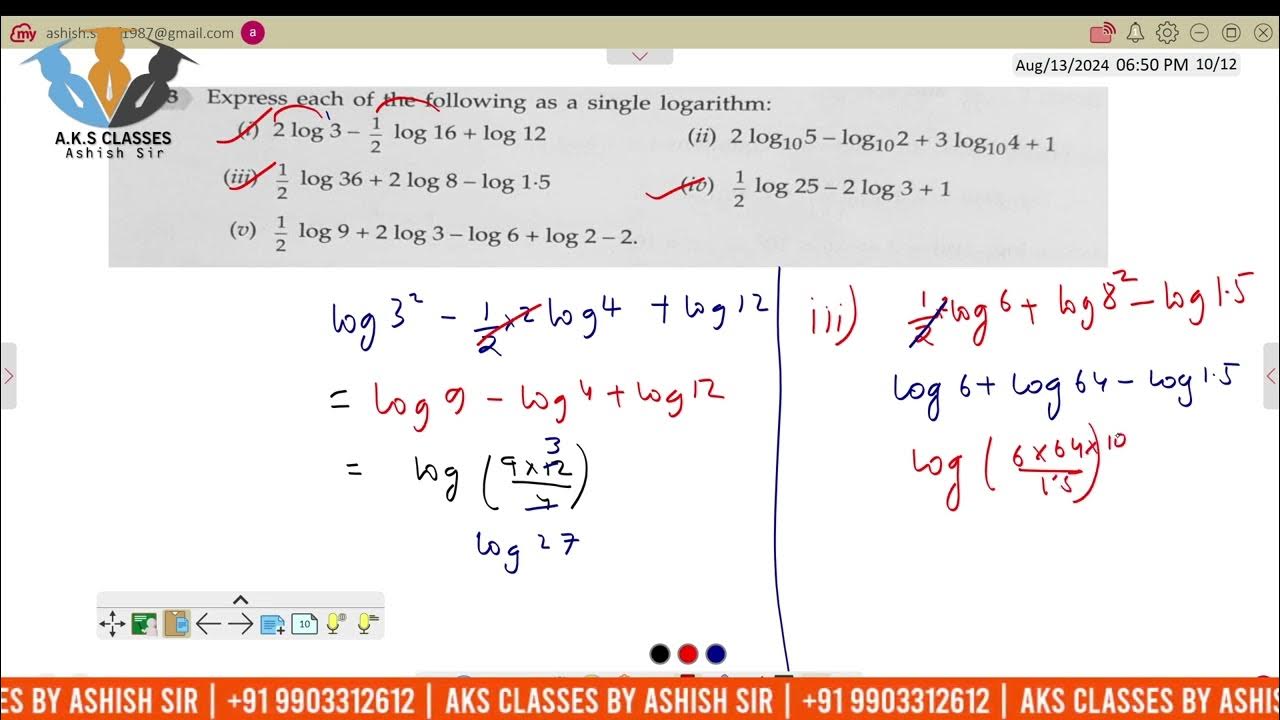 class 9 logarithms part 1 - YouTube