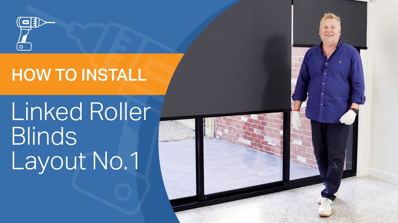 How to Install Linked Roller Blinds Layout No.1 - YouTube