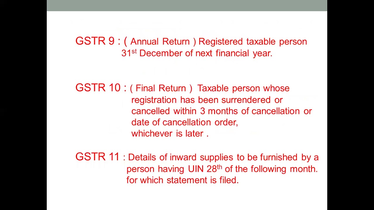 GSTR UPDATES & KNOWLEDGE ( GSTR 1 TO GSTR 11 ) - YouTube