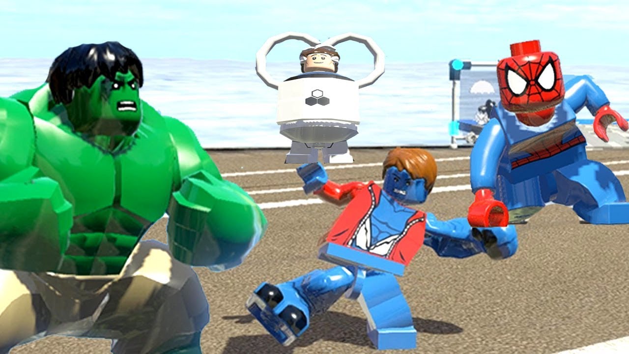 Hulk (Transformation), Spider Man, Mister Fantastic, Rick Jones - Lego ...