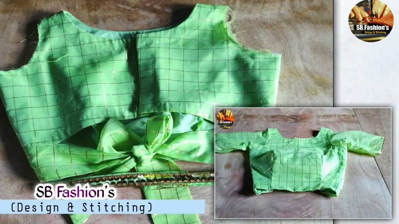 Princess cut blouse cutting and stitching | Blouse back neck Design ...