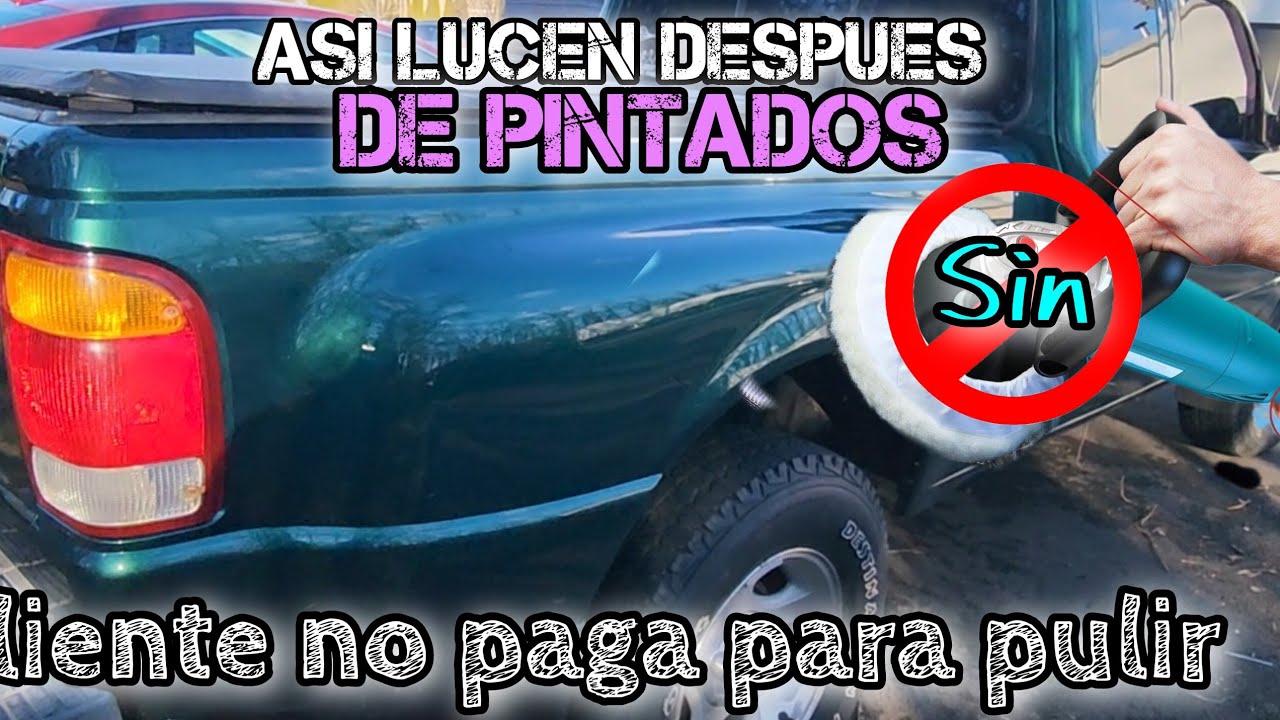 pintando carros sin pulir, en este taller no pulimos la pintura ...