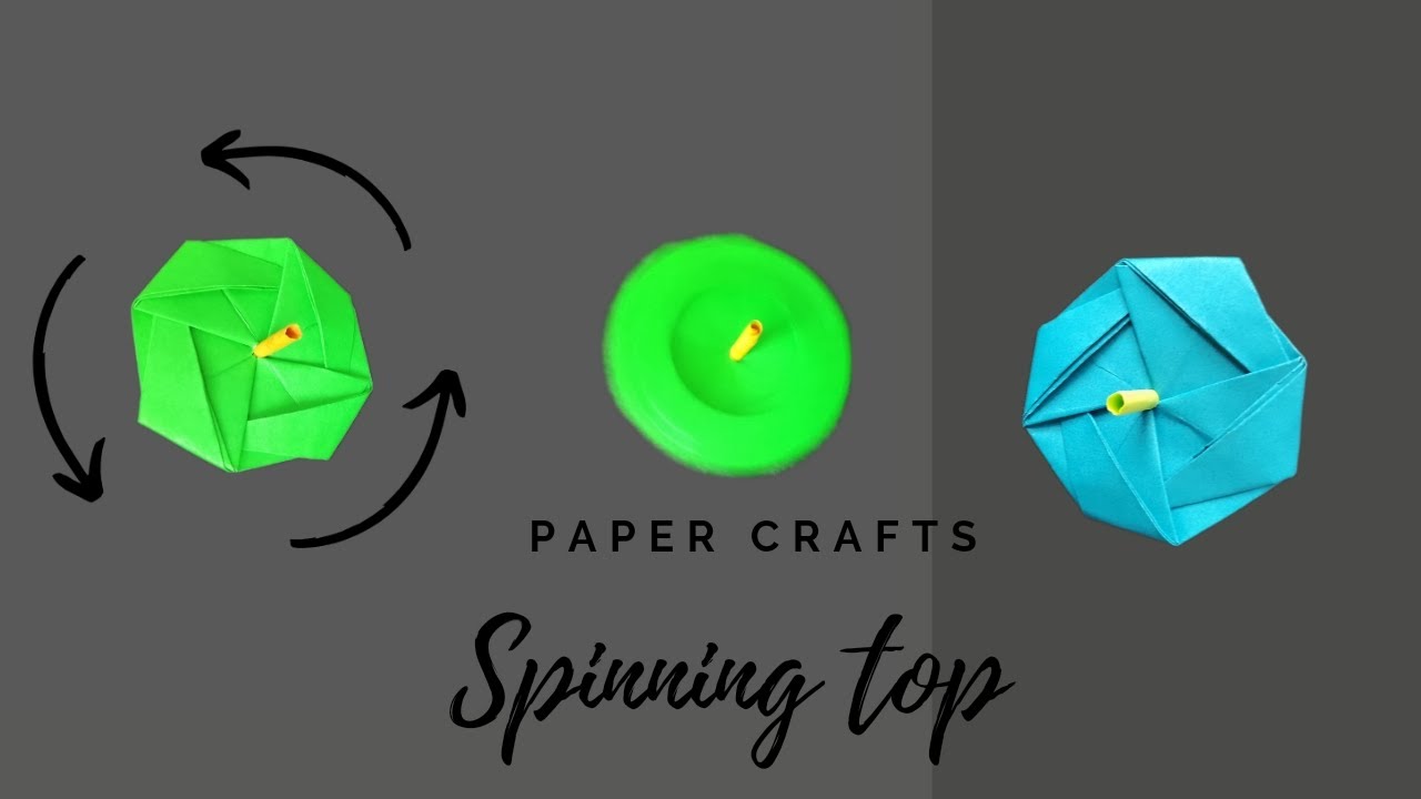 How to make a paper spinning top | Easy paper crafts | DIY Spinning Top ...