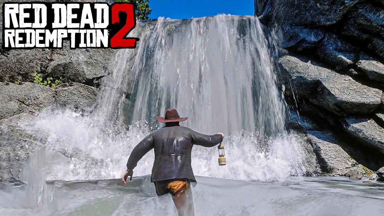 Players might missed this hidden chest in waterfall cave - RDR2 - YouTube