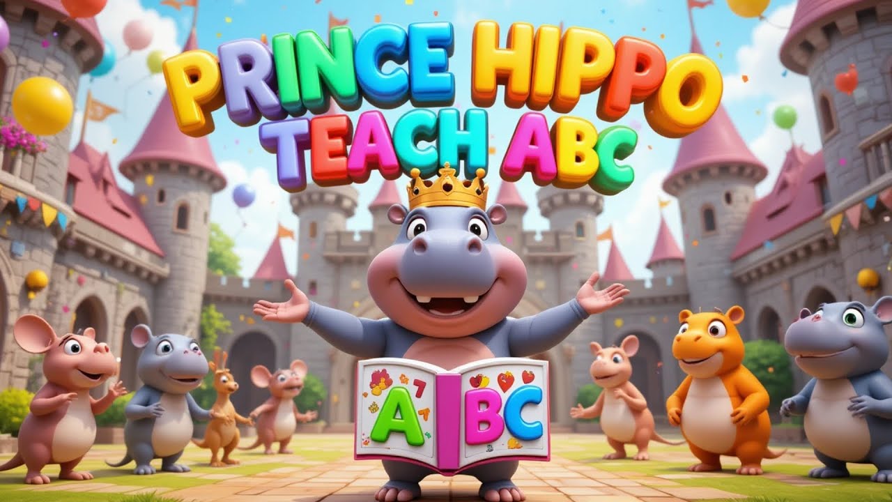 TOON PRINCE HIPPO TEACH ABC Learning Song | FUN NURSERY RHYMES FOR ...