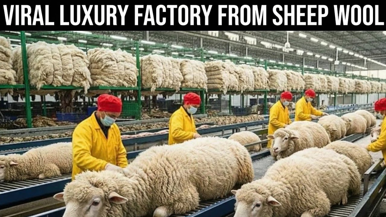 How Raw Sheep Wool Becomes Luxury Carpets: Inside a Wool Processing ...