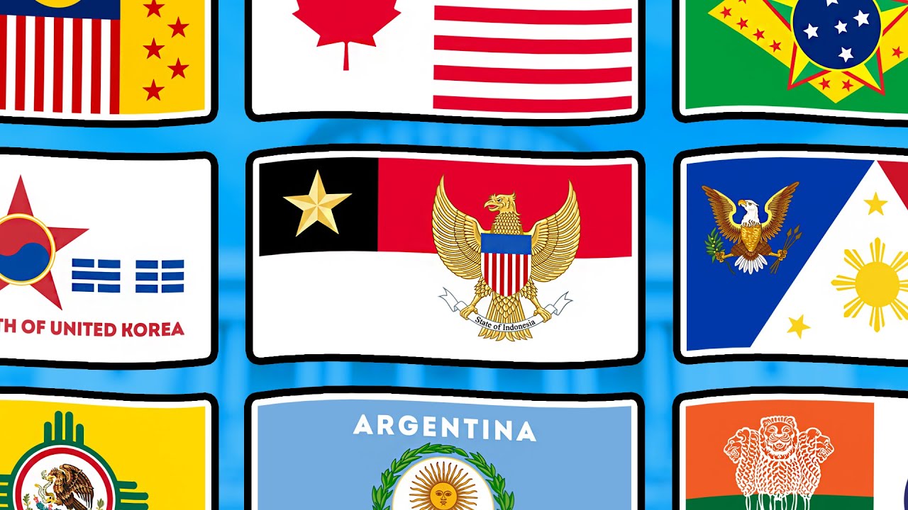 Flag Animation, but Each Country is a U.S. State 🇺🇸 - YouTube