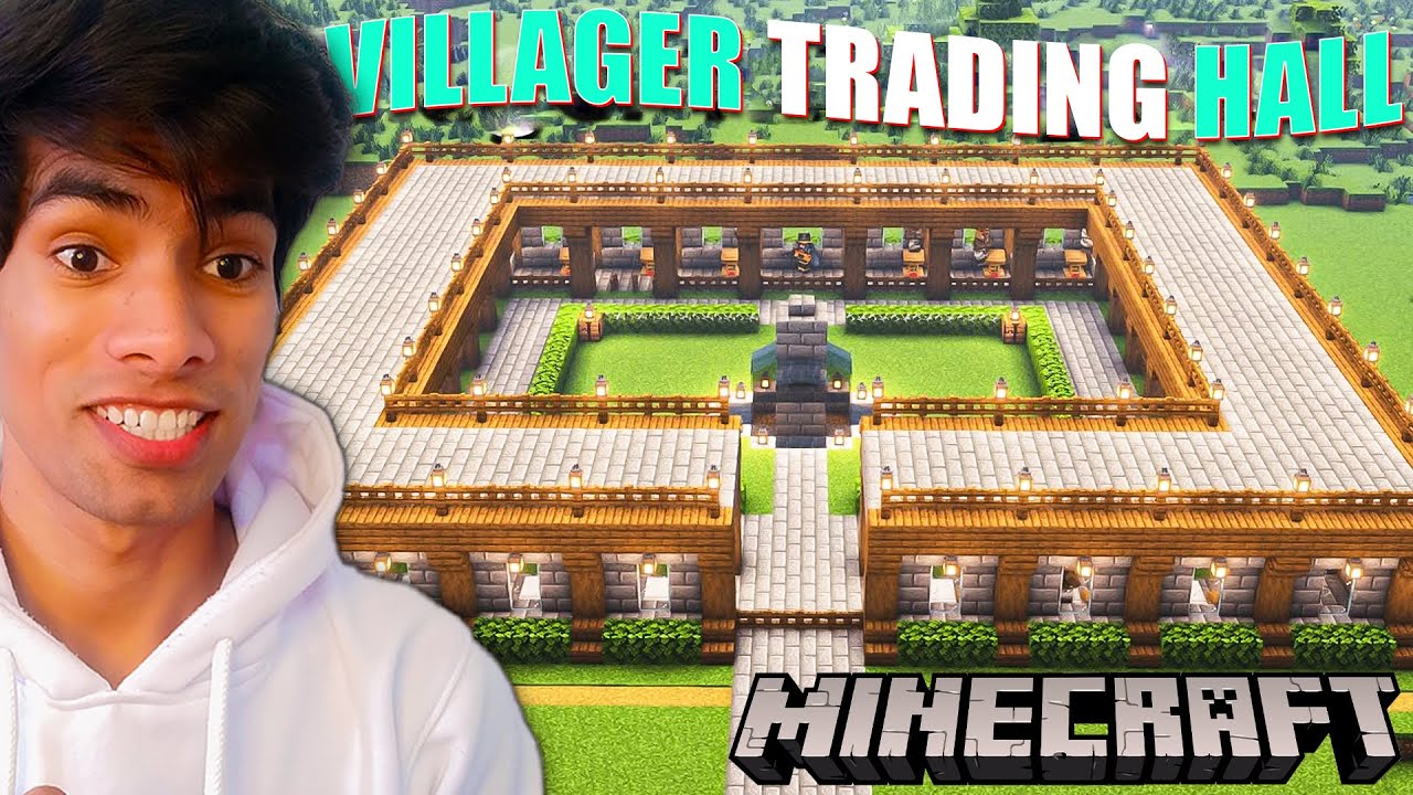 🔴Building Our First Villager Trading Hall in Minecraft | Minecraft Live ...