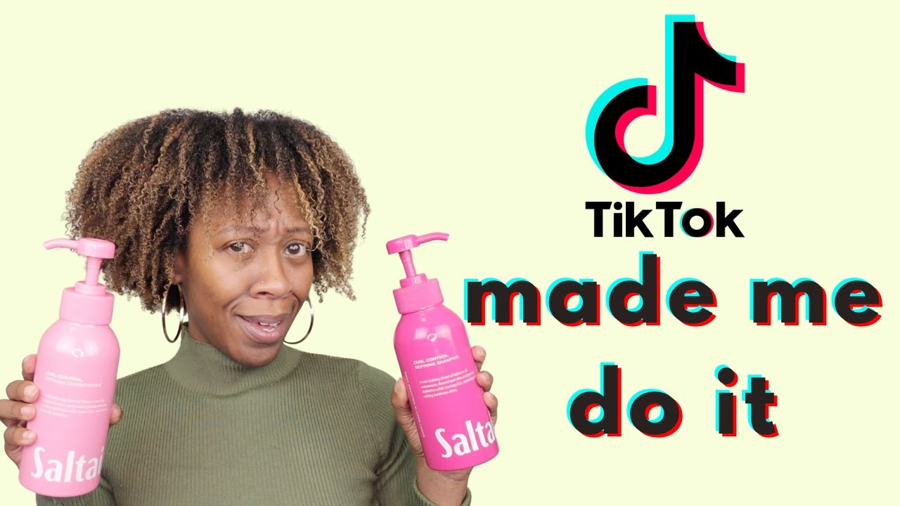 TRYING TIK TOK VIRAL BRAND SALTAIR'S NEW CURL CONTROL HAIR CARE - YouTube