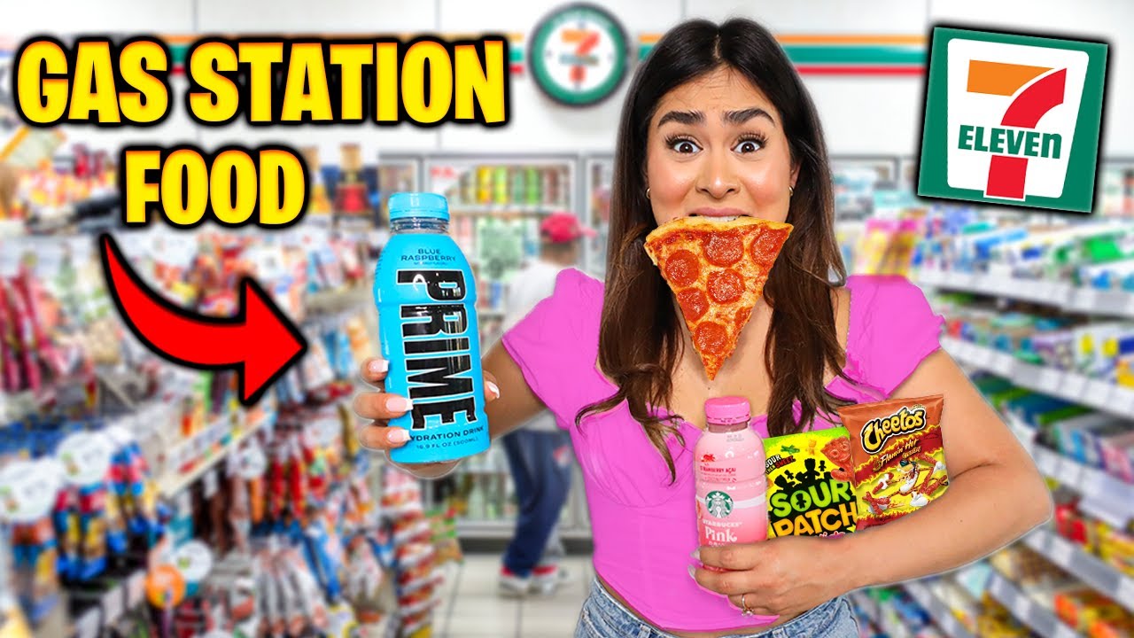 I Only Ate 7 ELEVEN Gas Station Foods for 24 HOURS!! - YouTube