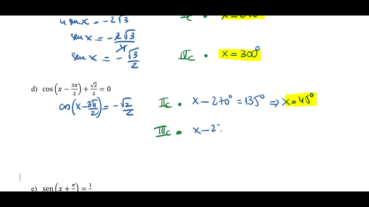 Ecuaciones trigonométricas video 06 ejer 4 - YouTube
