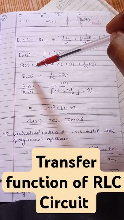 Transfer function of RLC circuit #controlsystem #polytechnic #rlcs # ...