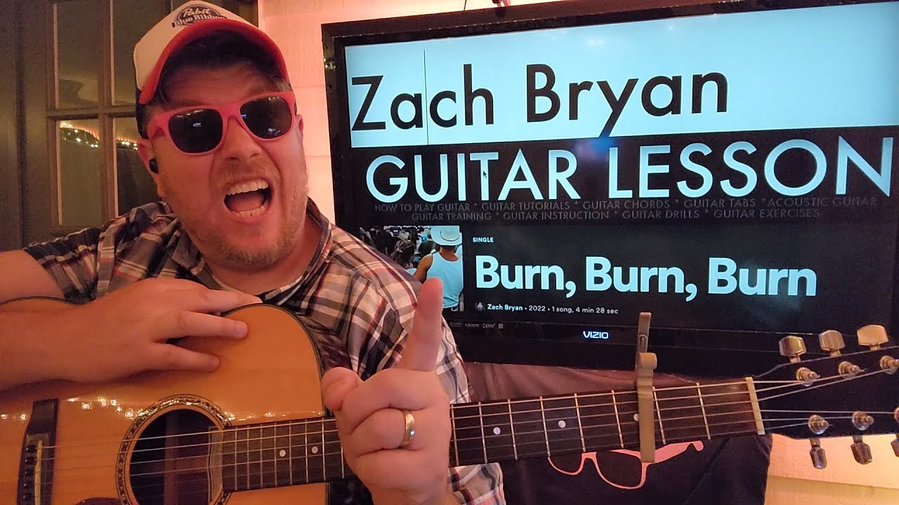 How To Play Burn, Burn, Burn - Zach Bryan Guitar Tutorial (Beginner ...