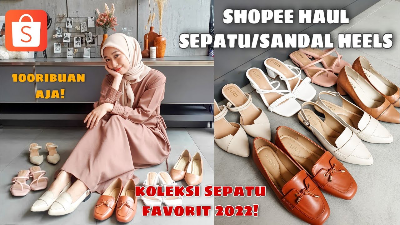 SHOPEE HAUL & TRY ON STRAPPY / SANDAL HEELS, FLATSHOES KEKINIAN TERBARU ...
