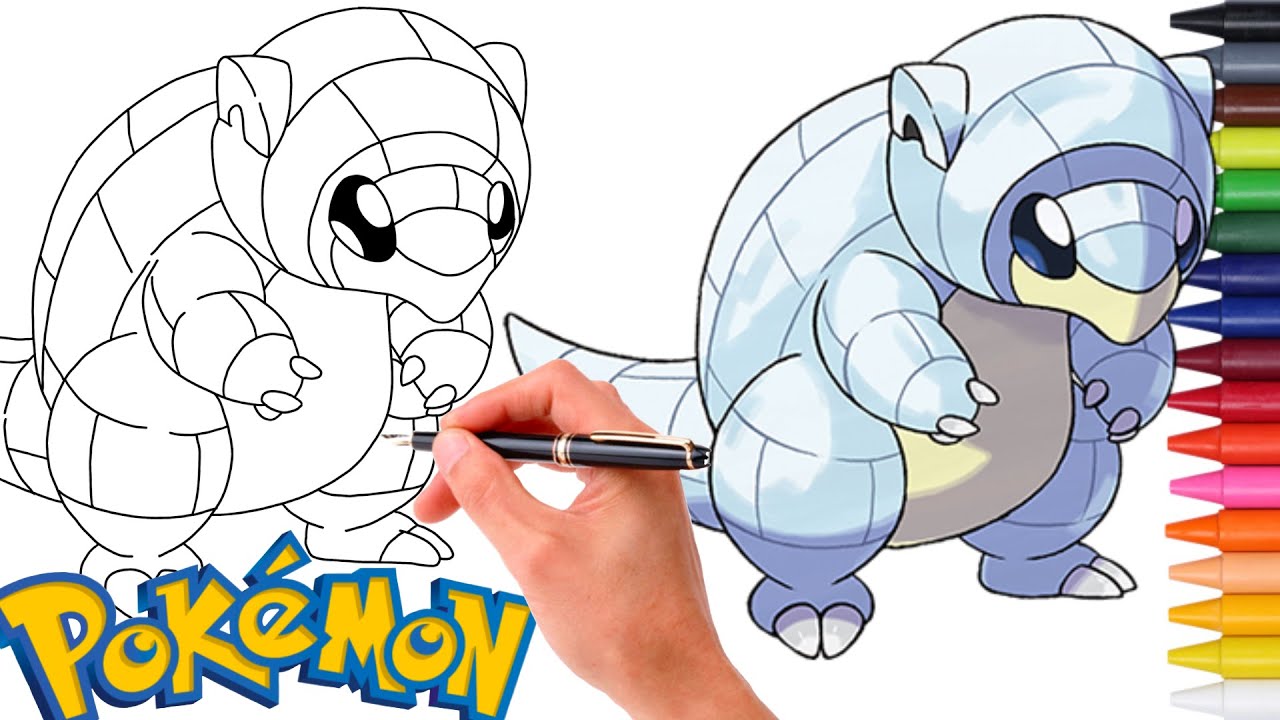 Como Desenhar FACILMENTE O POKÉMON ALOLAN SANDSHREW ! | Alolan Form ...