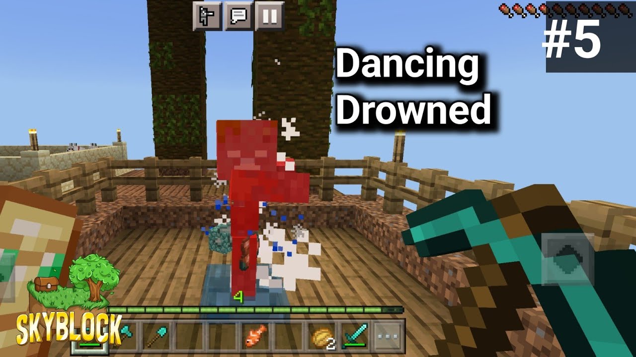 Dancing Drowned in Minecraft One Block |p_5| বাংলা | Lazy Type Gamer - YouTube
