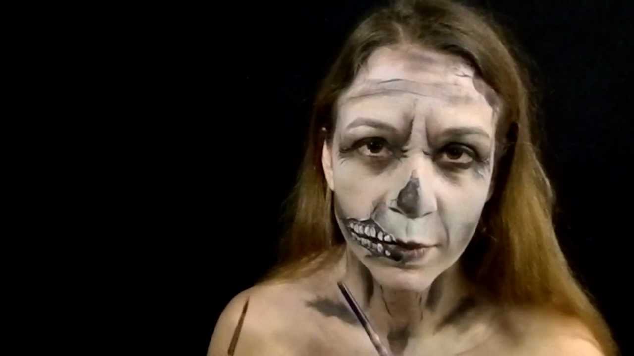 Zombie face painting tutorial 2012 - YouTube