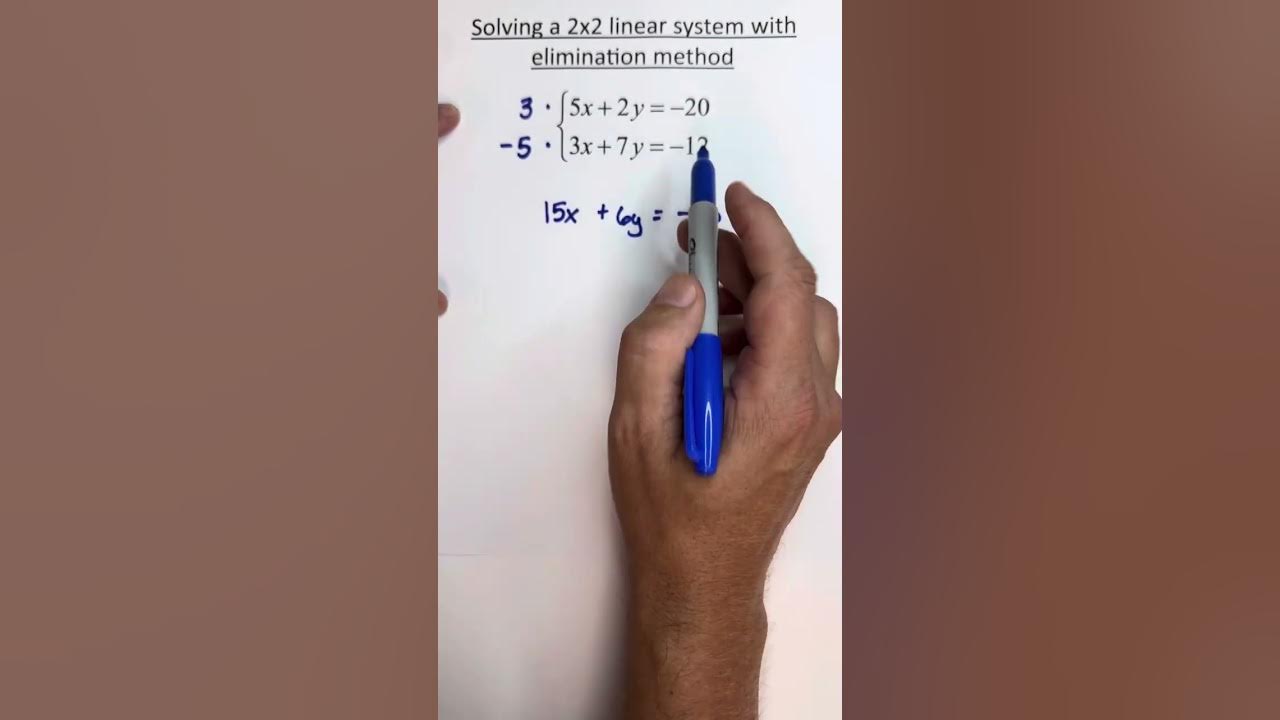 Solve a 2x2 Linear System of Equations 1 #maths #mathinstruction #algebra - YouTube