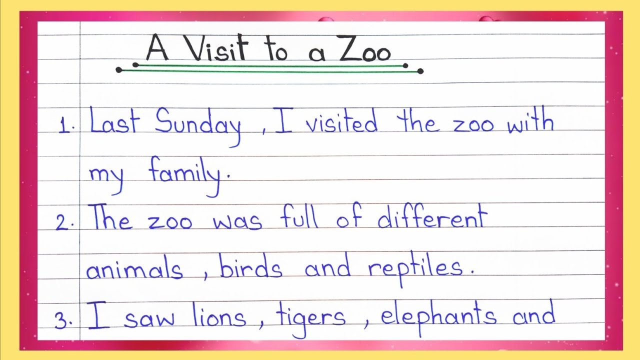 10 lines on zoo in english || Essay on zoo in English 10 lines || Short ...
