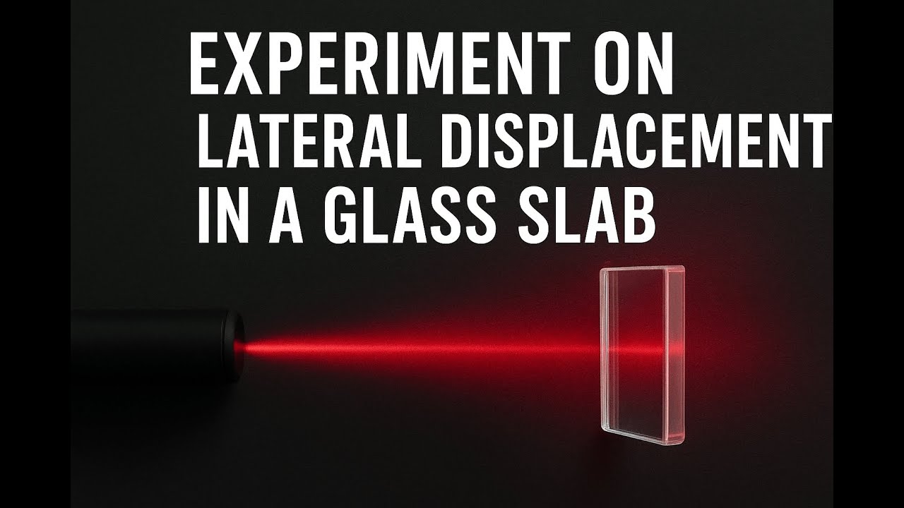 Experiment on lateral displacement in a glass slab - YouTube