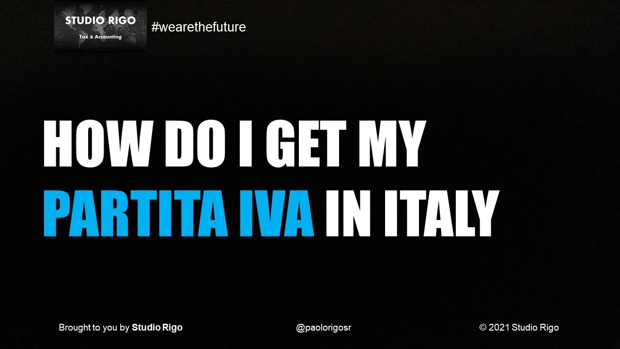 How to get the PARTITA IVA in Italy - YouTube