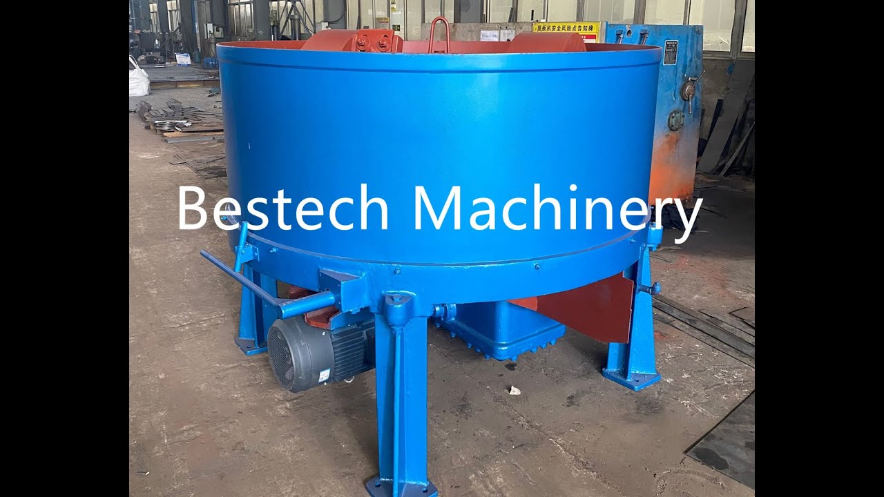 foundry green sand mixer muller - YouTube