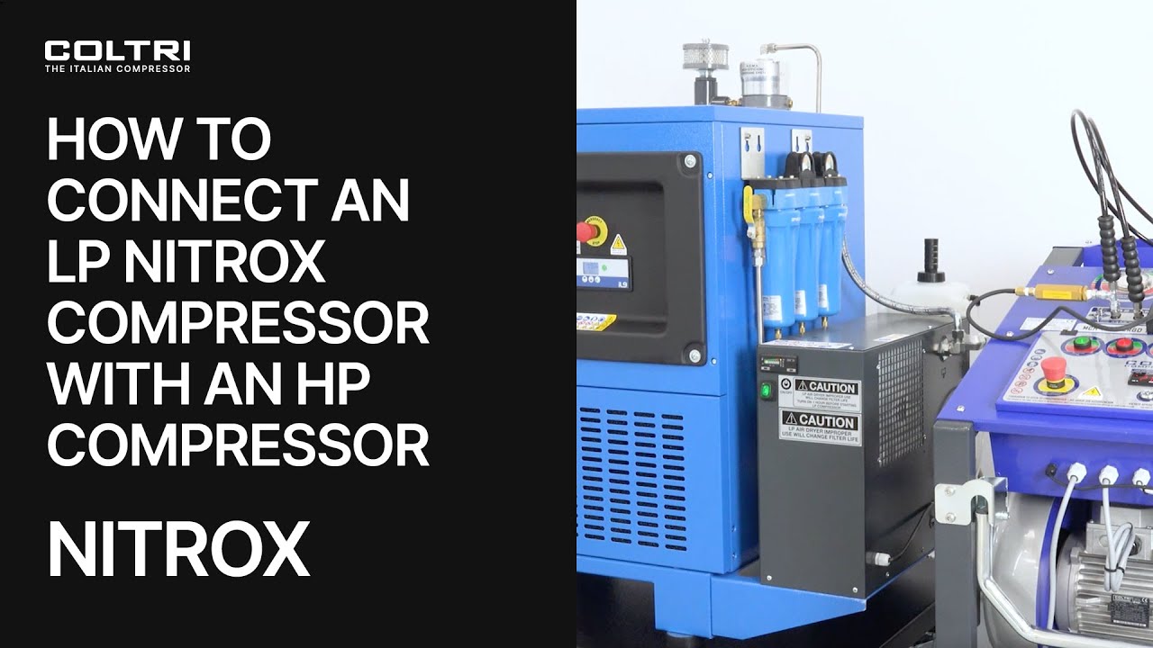 LP Nitrox compressor with High Pressure compressor connection - YouTube