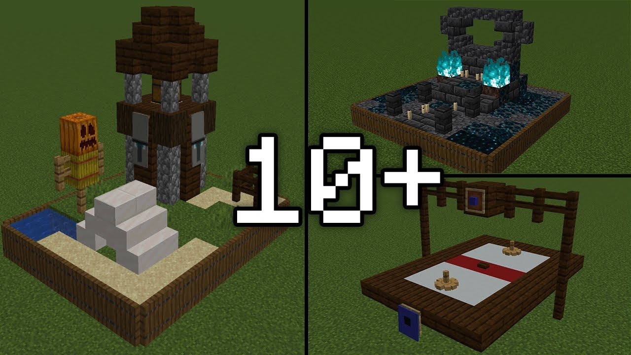 10+ Build Hacks and Mini Biomes in minecraft - YouTube