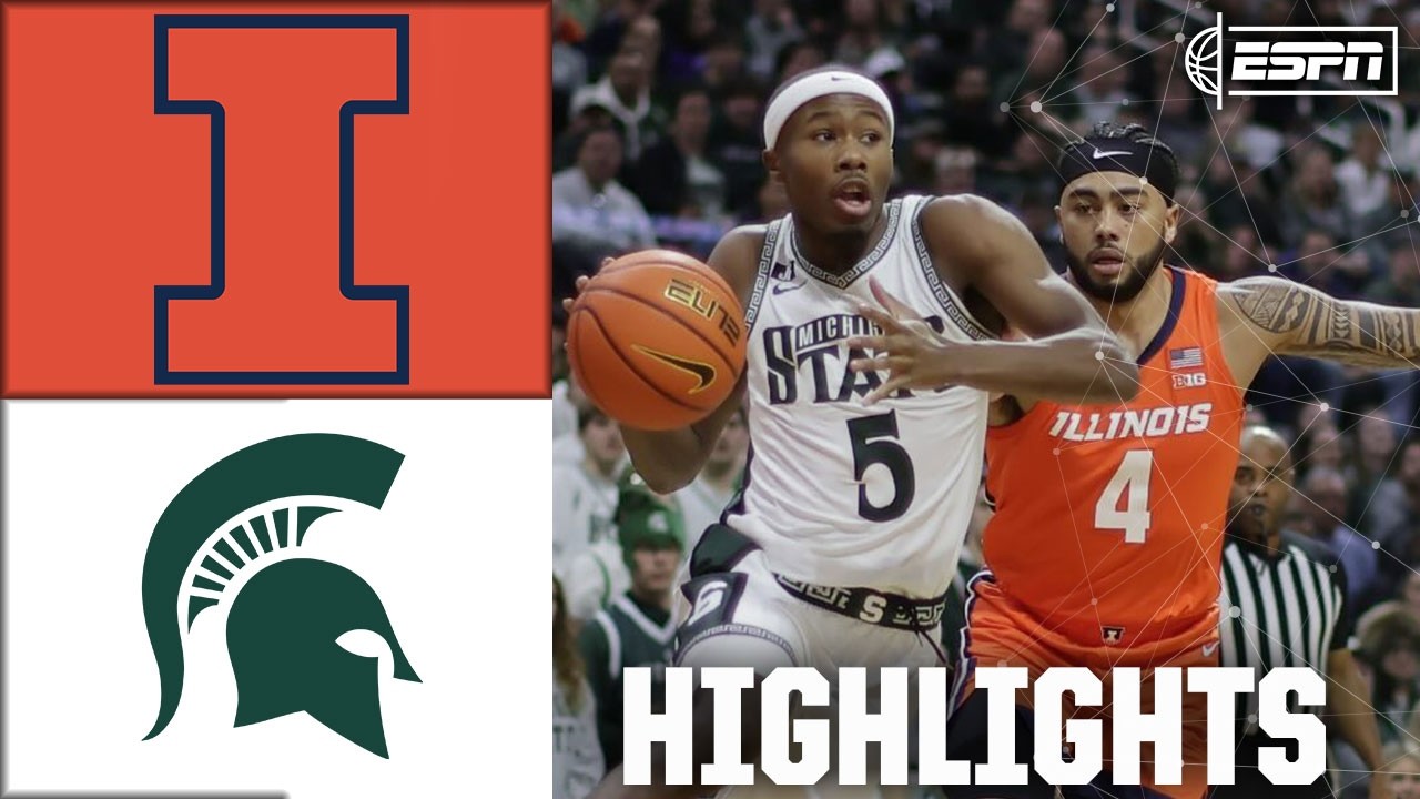 CLOSE WIN 🔥 Illinois Fighting Illini vs. Michigan State Spartans | Full ...
