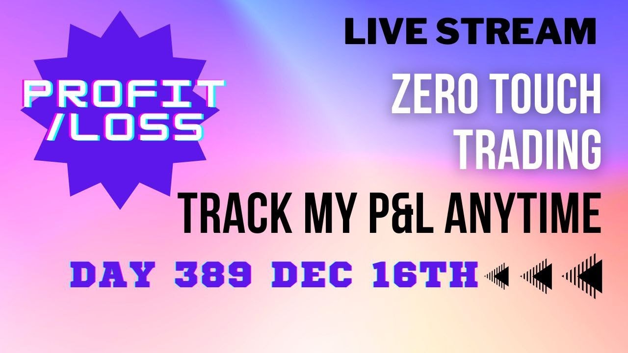 Trade Everyday With Algo Live Stream | Day 389 | 16/12/2024 - YouTube