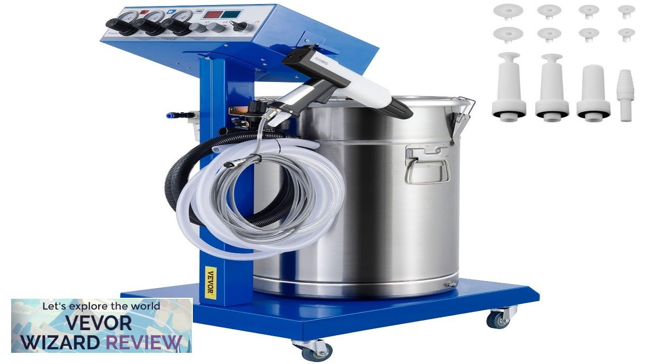 VEVOR 50W 45L Electrostatic Powder Coating Machine with Spraying Gun ...