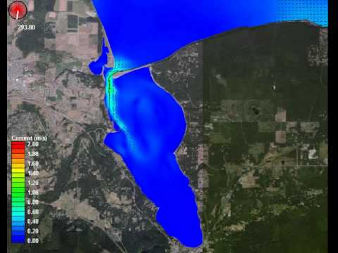 Depth Averaged Currents at Sequim Bay - YouTube