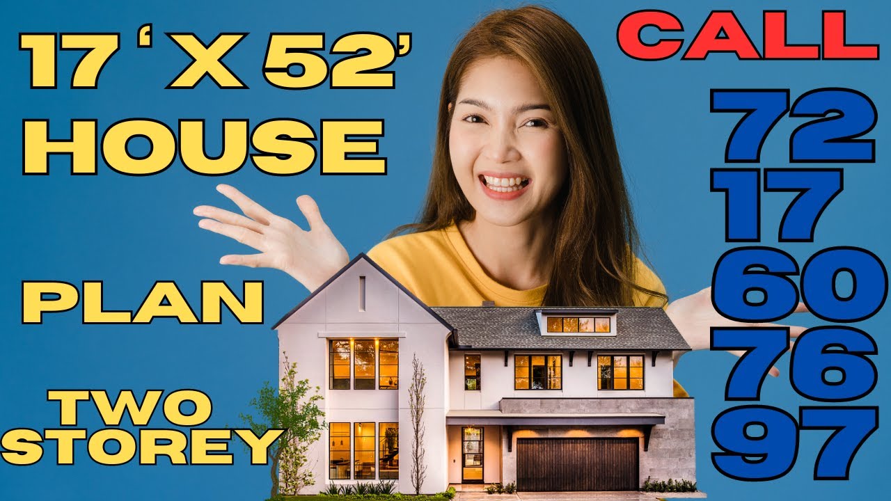 17*52 Ft House Plan || 17 by 52 House Plan North Facing || 17 by 52 ...