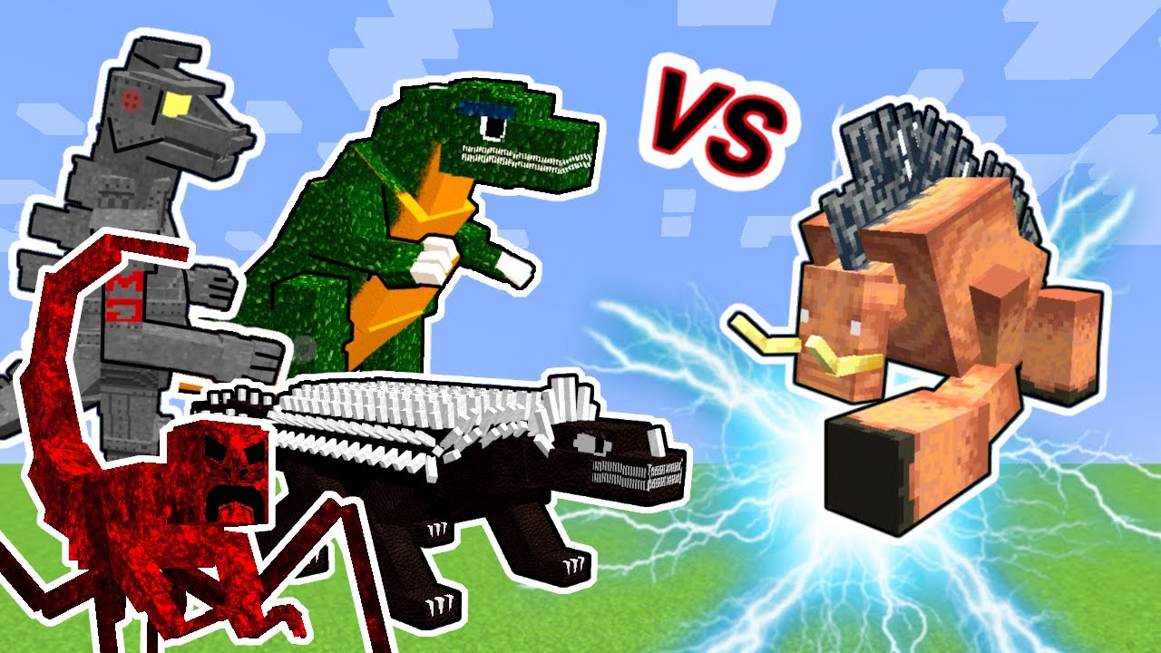 Mutant Hoglin Vs. Gojicraft Monsters in Minecraft - YouTube