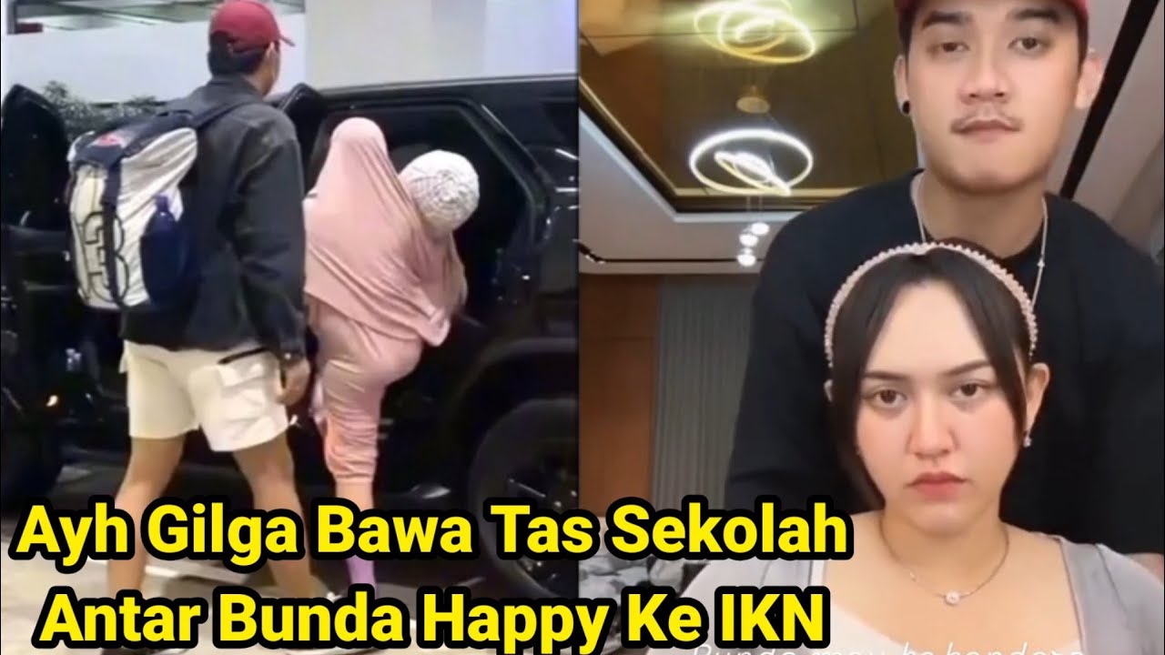 AYAH GILGA MODE ANAK SEKOLAH ANTAR BUNDA HAPPY DI BANDARA - YouTube