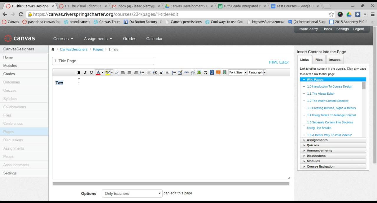 Canvas Training - The Visual Editor - YouTube
